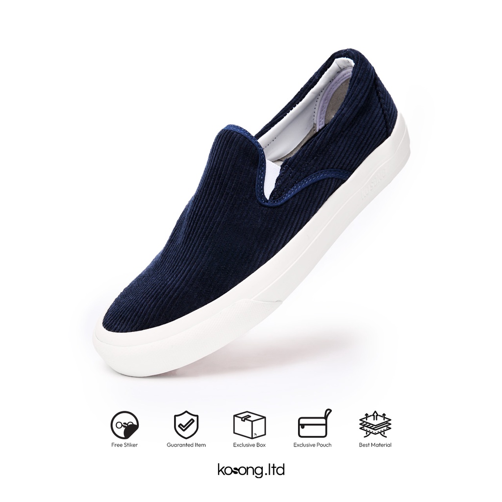 Jual Sepatu Slip On Pria Wanita CORDUROY - Navy - Kosong.Ltd | Shopee ...