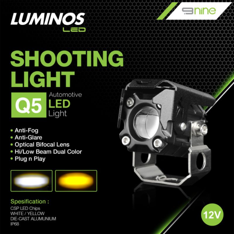 Jual LUMINOS LED SHOOTING LIGHT Q5 LAMPU SOROT 2 WARNA PUTIH/KUNING ...