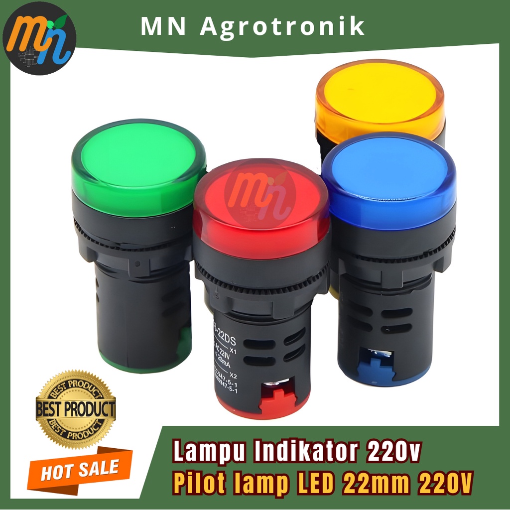 Jual Lampu Indikator 220v/ Pilot lamp LED 22mm 220V | Shopee Indonesia