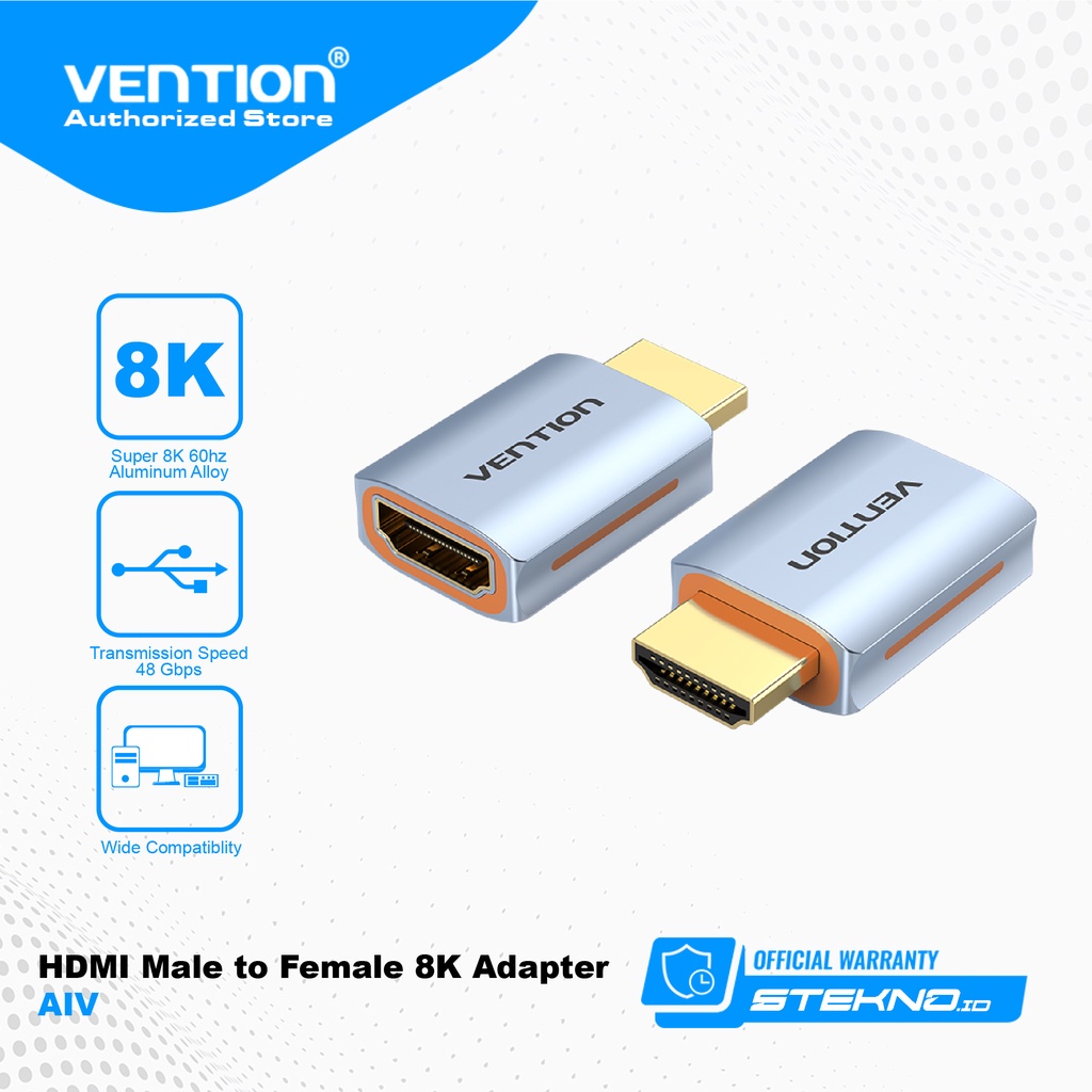 Jual Vention HDMI 2.1 Male to Female 8K 4K Gender Adapter Converter ...