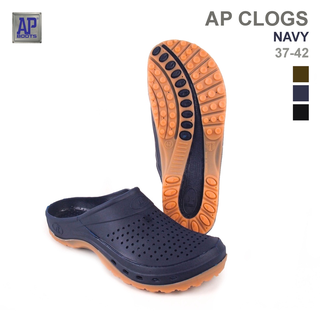 Jual AP Boots AP CLOGS Navy - Sepatu Slip On PVC | Shopee Indonesia