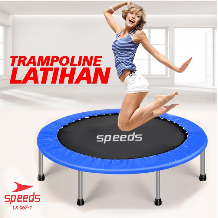 Jual SPEEDS Trampolin 38'' 100cm 7kg Trampoline Lompat Olahraga Gym Workout Fitness Jumping LX ...