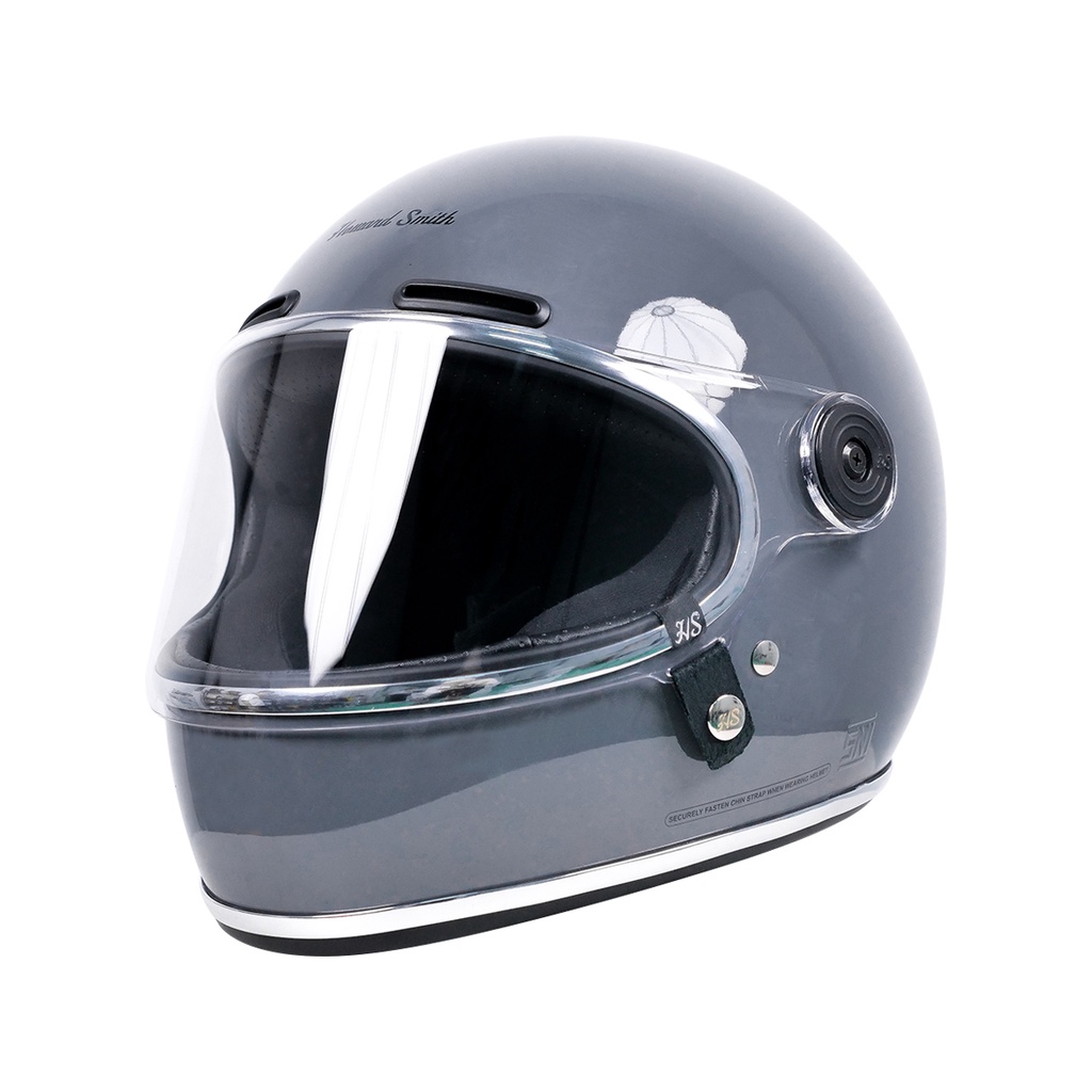 Jual Howard Smith Tracker Retro Helm Full Face - Modern Grey | Shopee ...