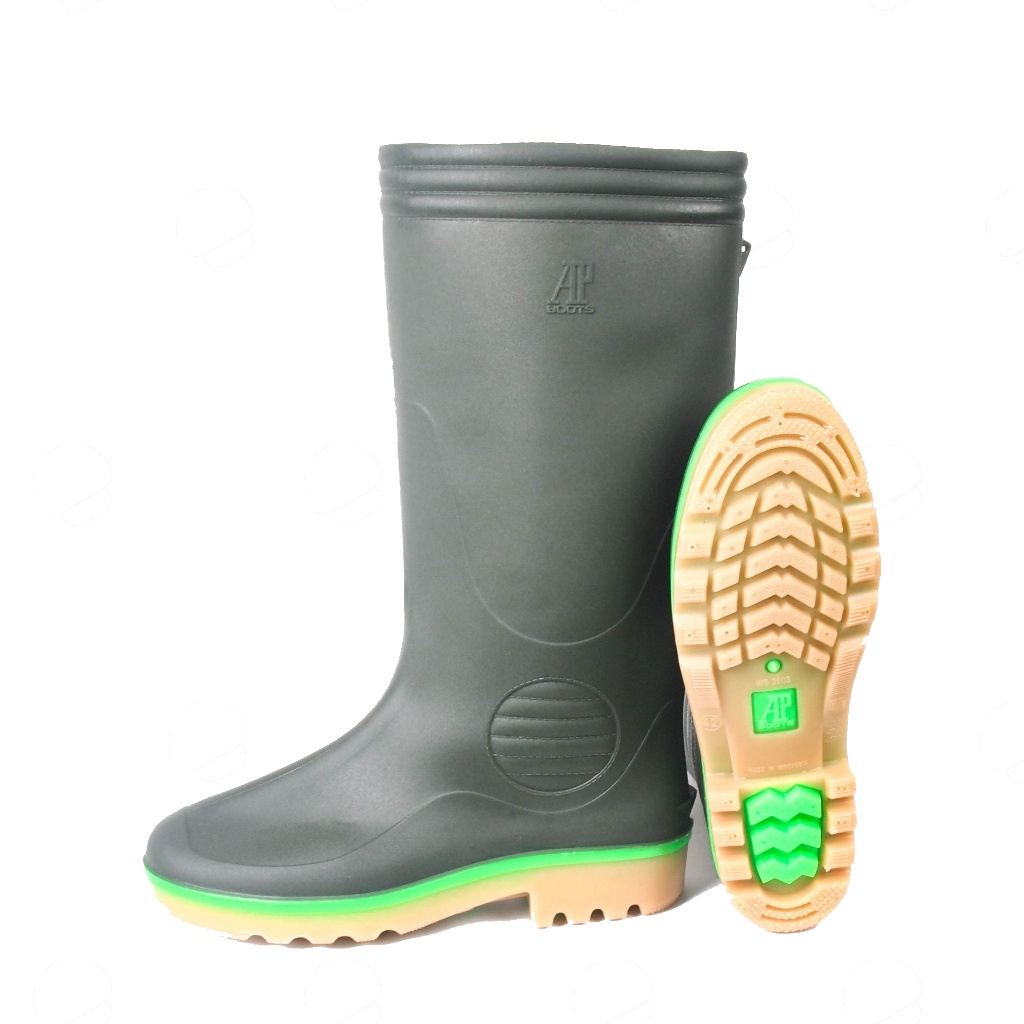 Jual Sepatu Boots Tinggi AP 2003 AP Boots Hijau Tua Karet | Shopee ...