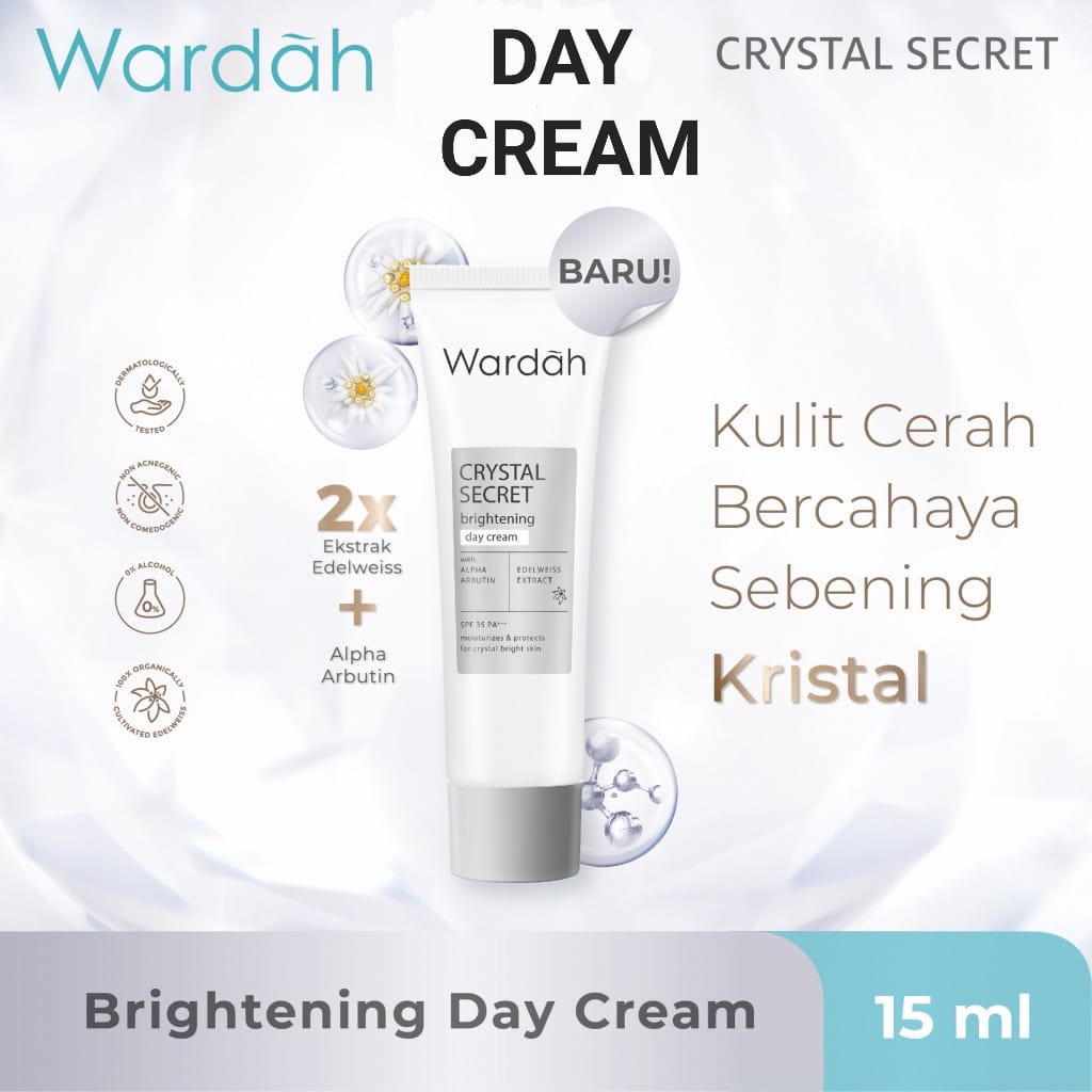 Jual WARDAH Crystal Secret Brightening Day Cream SPF 35 PA ++ 15 ml ...