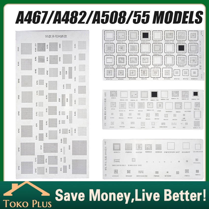 Jual 4Pcs Plat BGA Universal Cetakan Universal Cetakan IC CPU Plat Amaoe BGA / Stencil Plat BGA ...