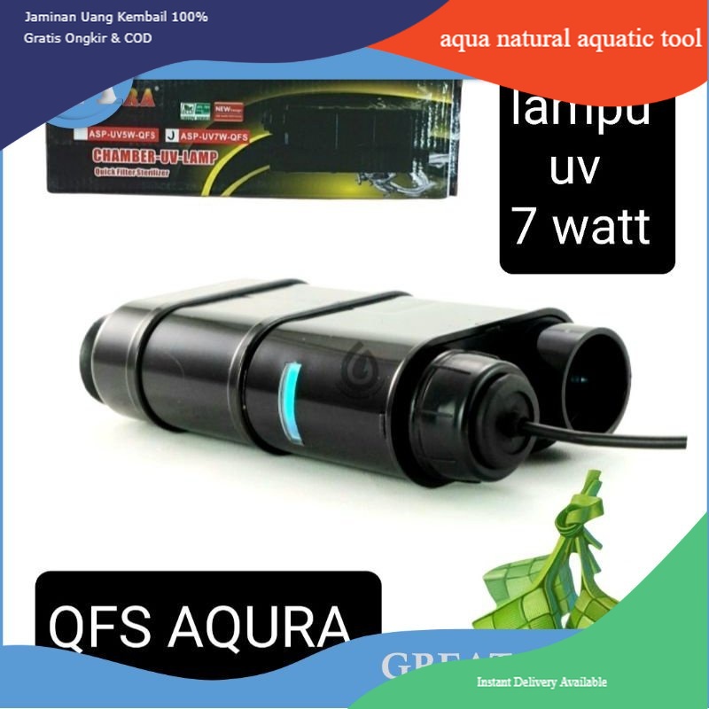 Jual AQURA ASP QFS 7 WATT LAMPU UV TABUNG AQUARIUM KOLAM IKAN HIAS | Shopee Indonesia