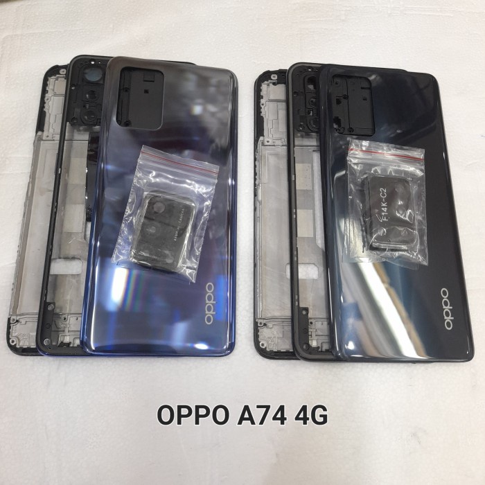 Jual kesing housing casing fullset oppo a74 4g frame + bezel + backdoor ...