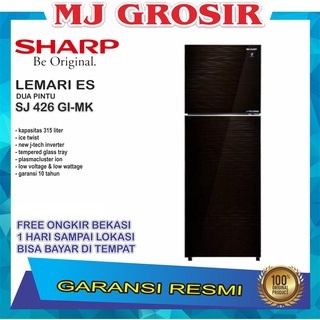 Jual KULKAS SHARP SJ 426 GI LEMARI ES 2 PINTU SJ426GI INVERTER | Shopee Indonesia