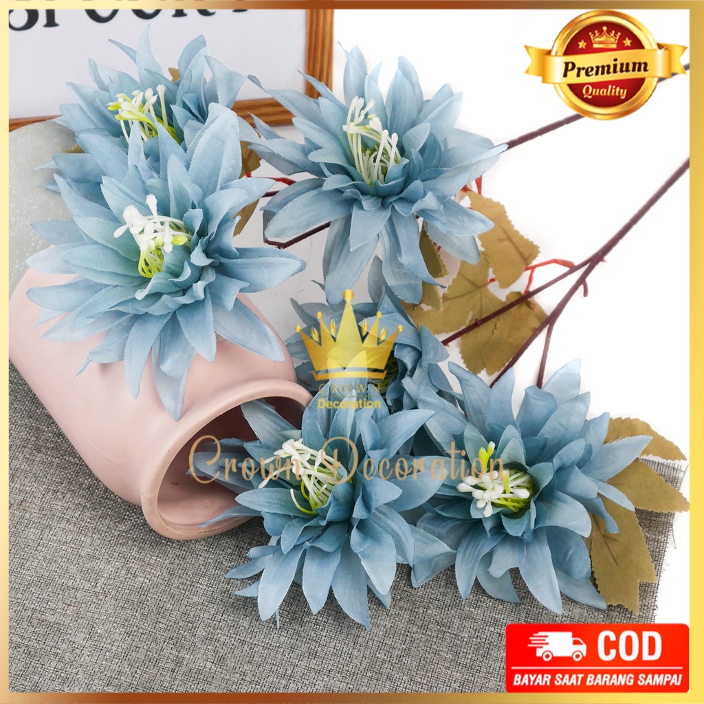 Jual BUNGA ANEMONE PANJANG X3 ARTIFICIAL IMPORT CRISANT DEKORASI TAMAN ...