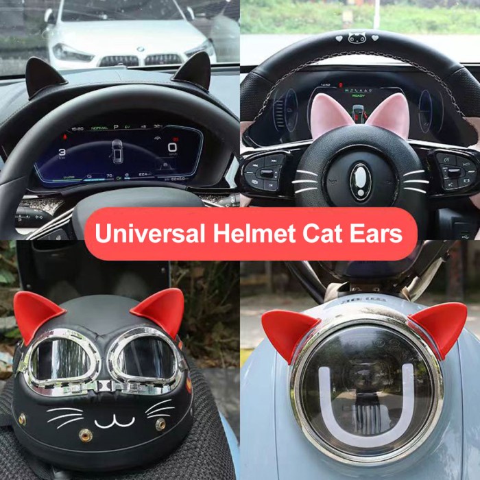 Jual Dekorasi Aksesoris Helm Sepeda Motor Cat Ear 2Pc | Shopee Indonesia