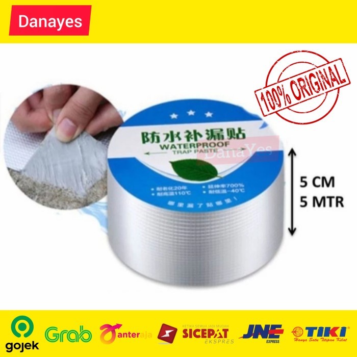 Jual lakban Aluminum Foil Tape Waterproof Isolasi Anti Bocor Tahan Api Air | Shopee Indonesia