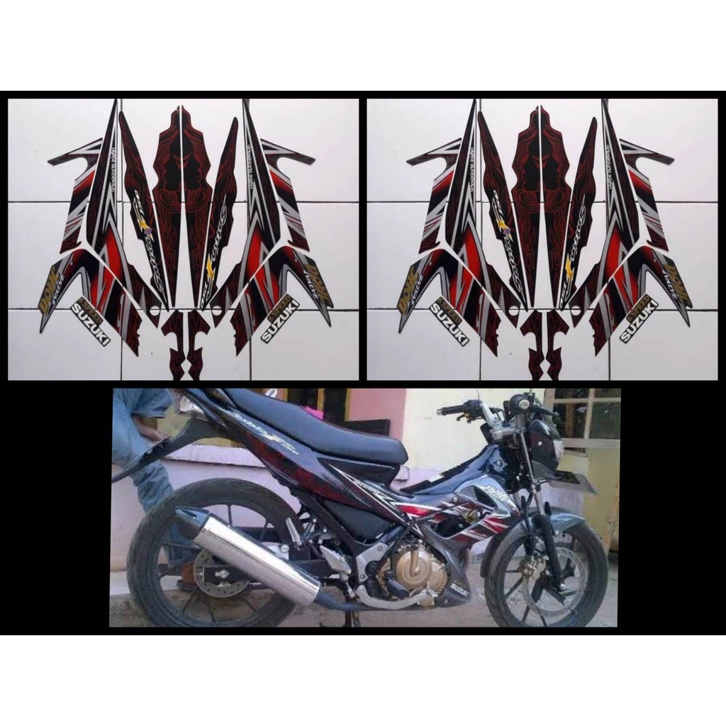 Jual STICKER STRIPING LIS LES BODY MOTOR SATRIA FU F150 2011 BARONG ...
