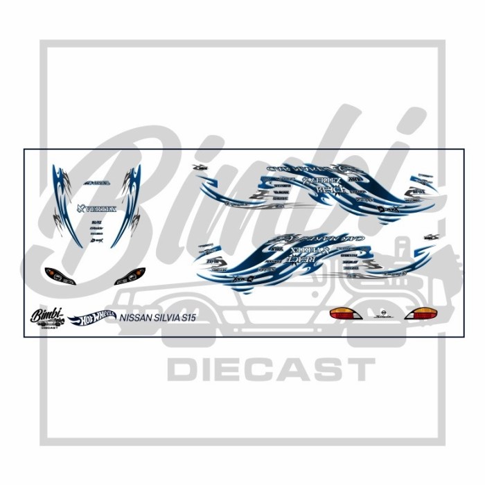 Jual Decal Scala 64 Stiker Nissan Silvia S15 HW Vertex Transparan ...