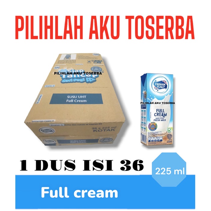 Jual Susu Frisian Flag FULL CREAM 225 ml - ( HARGA 1 DUS ISI 36 ) | Shopee Indonesia