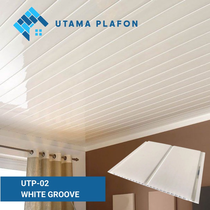 Jual Plafon PVC Ceiling Panel Merk Utama Plafon Warna Putih Motif Kayu ...