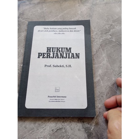 Jual HUKUM PERJANJIAN -PROF SUBEKTI SH-INTERMASA A5 | Shopee Indonesia