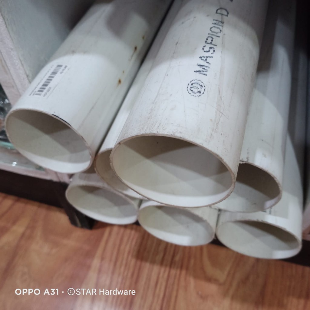 Jual Paralon Pralon Pvc Pipa Air MASPION D Putih 4" inch (114 mm) Harga Per 1 Meter / 100 cm ...