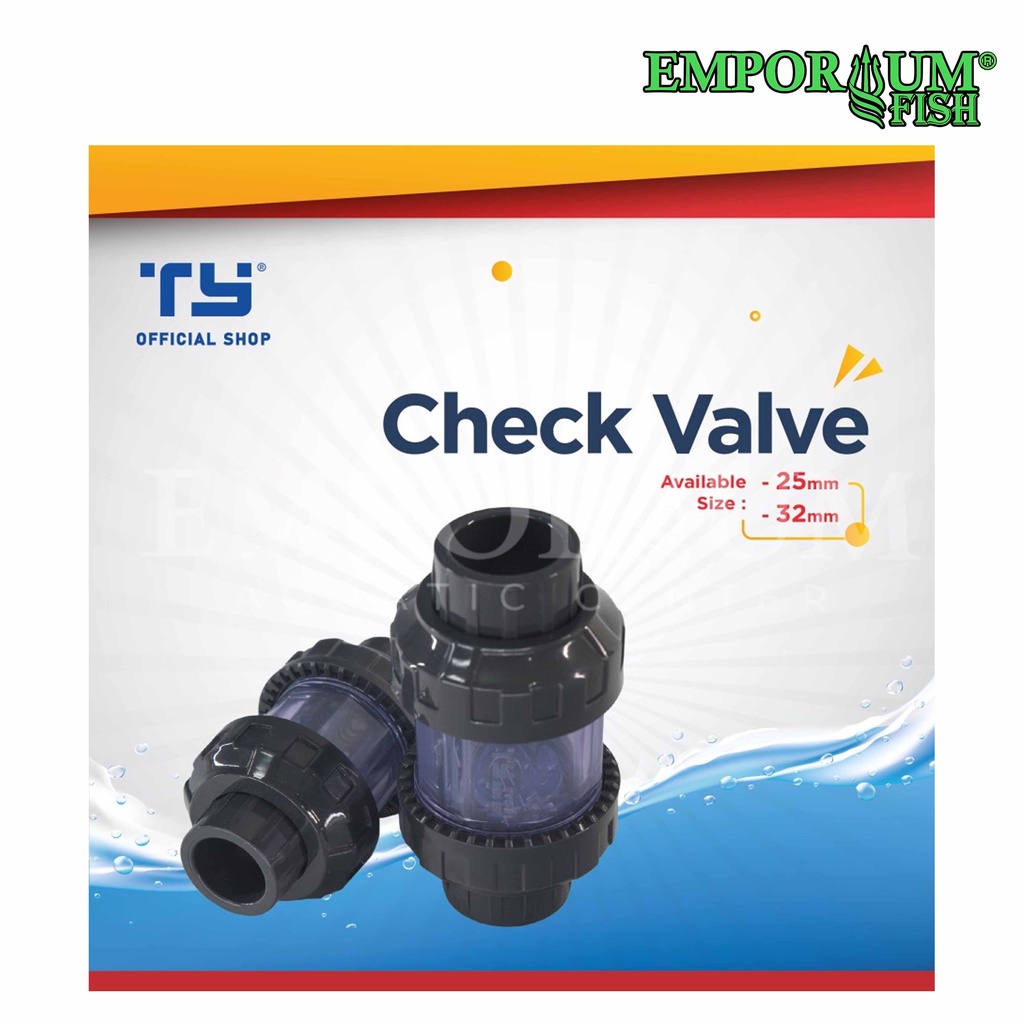 Jual TY Check Valve Transparant V78 Grey 32 Mm 3 Pawns | Shopee Indonesia