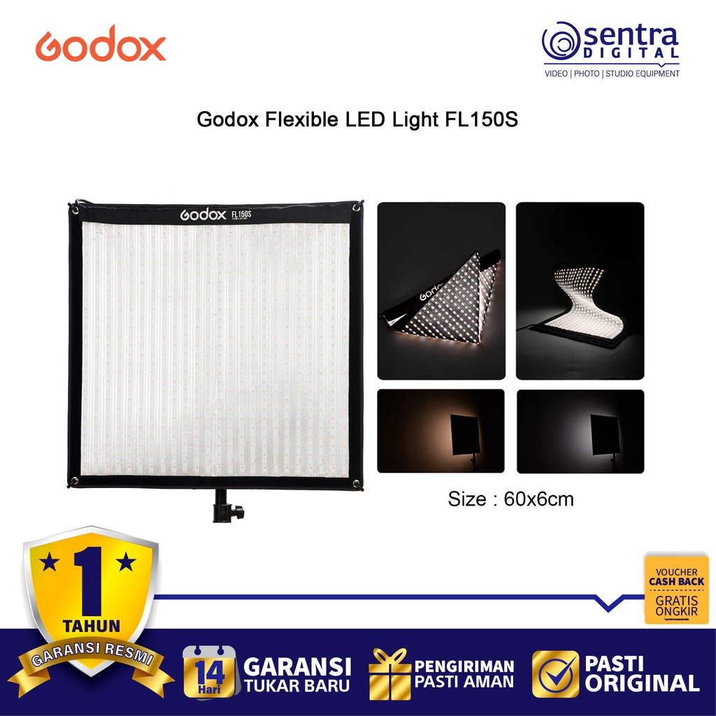 Jual Godox FL150S Flexible Studio LED Light Panel FL 150 S - 60x60 cm ...