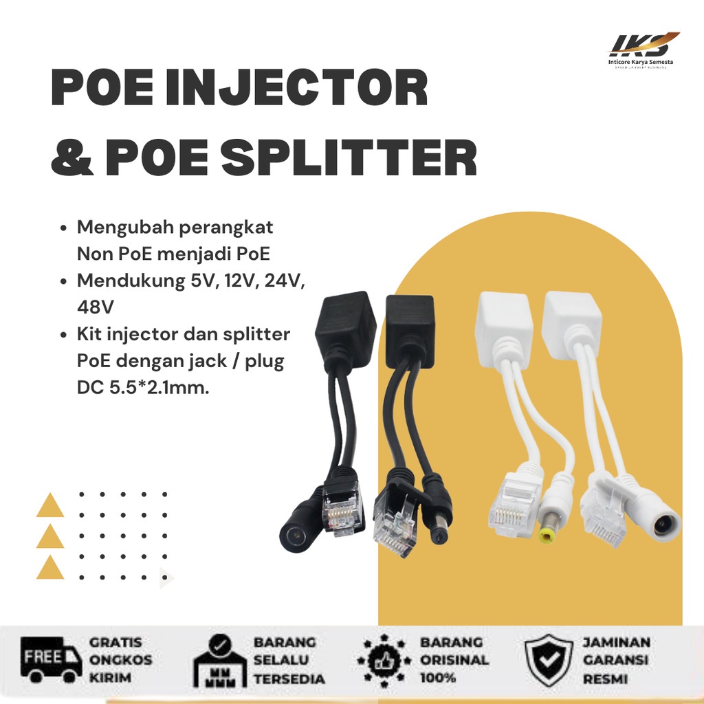 Jual PoE Injector & PoE Splitter (1 set) | Shopee Indonesia