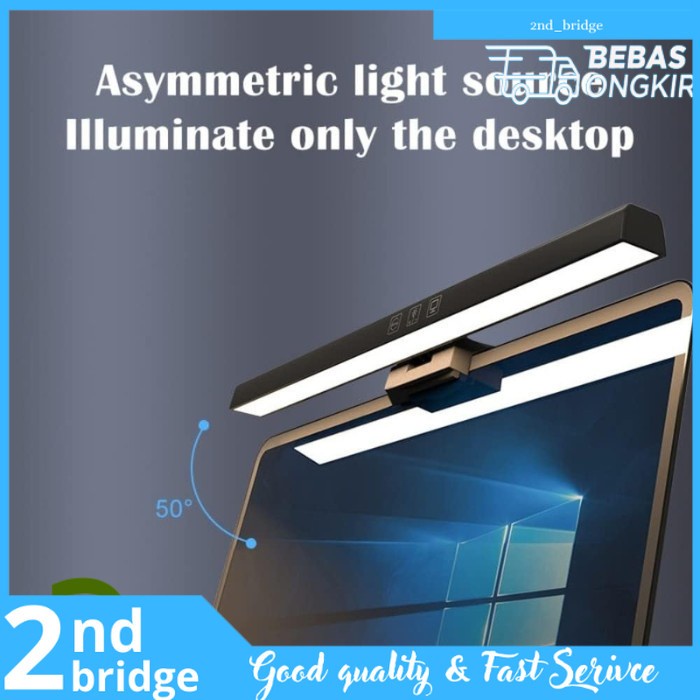 Jual Lampu LED Monitor Light Bar Reading 3 Color Mode Clip Hanging Lamp ...
