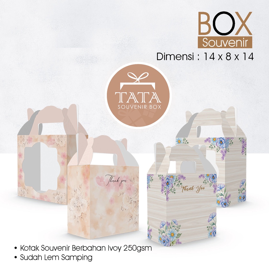 Jual Box Souvenir Uk. 14 x 8 x 14 cm Ivory | Shopee Indonesia