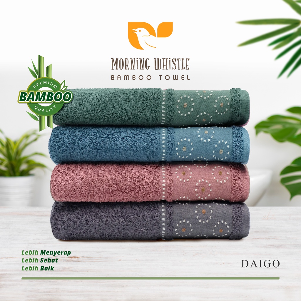 Jual Morning Whistle Bamboo Handuk Mandi Bambu Dewasa Daigo ukuran 70 x ...
