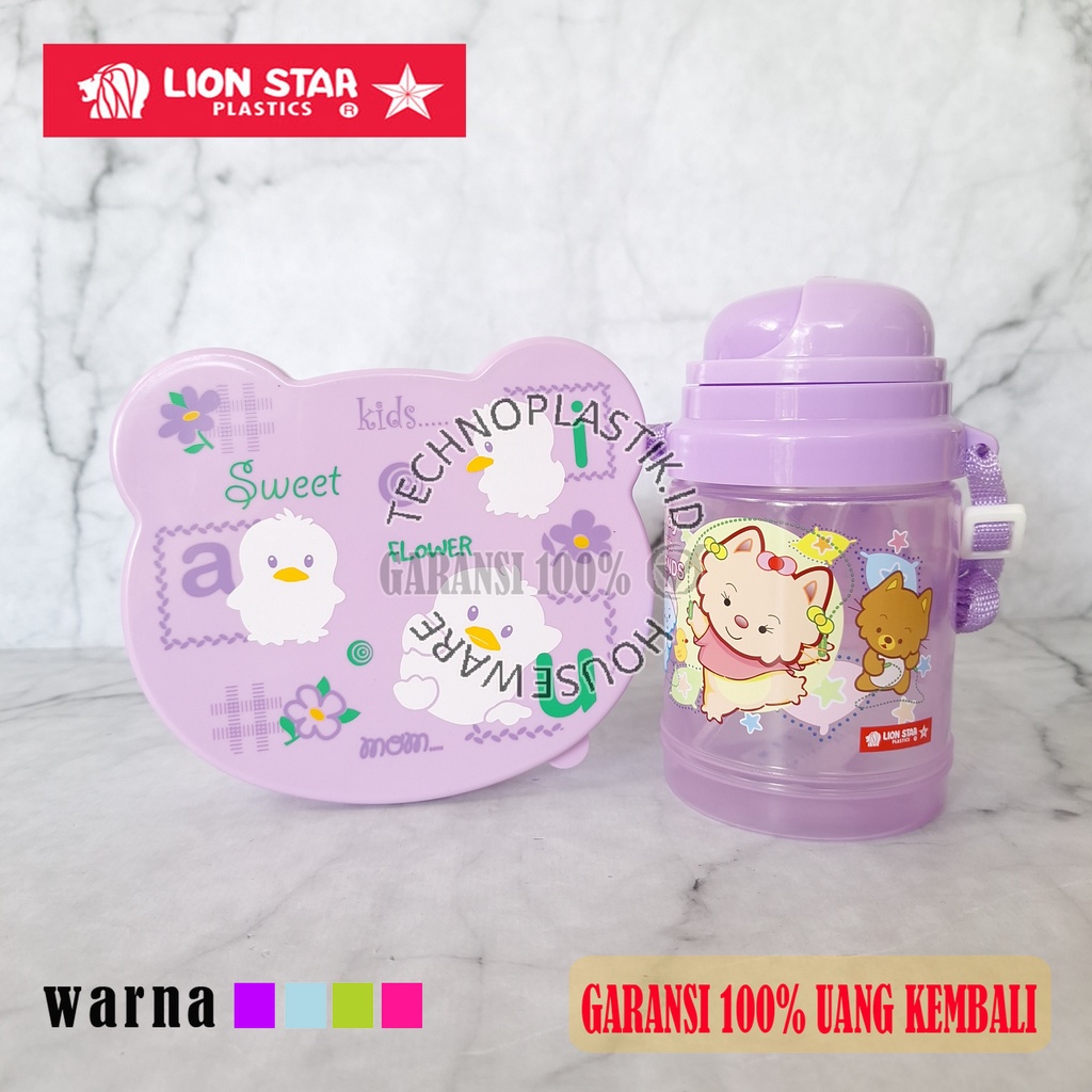 Jual LION STAR Tempat Makan Paket Hemat Kiddy Bear Lunch Box Spirit Bottle Rilakkuma 550Ml ...