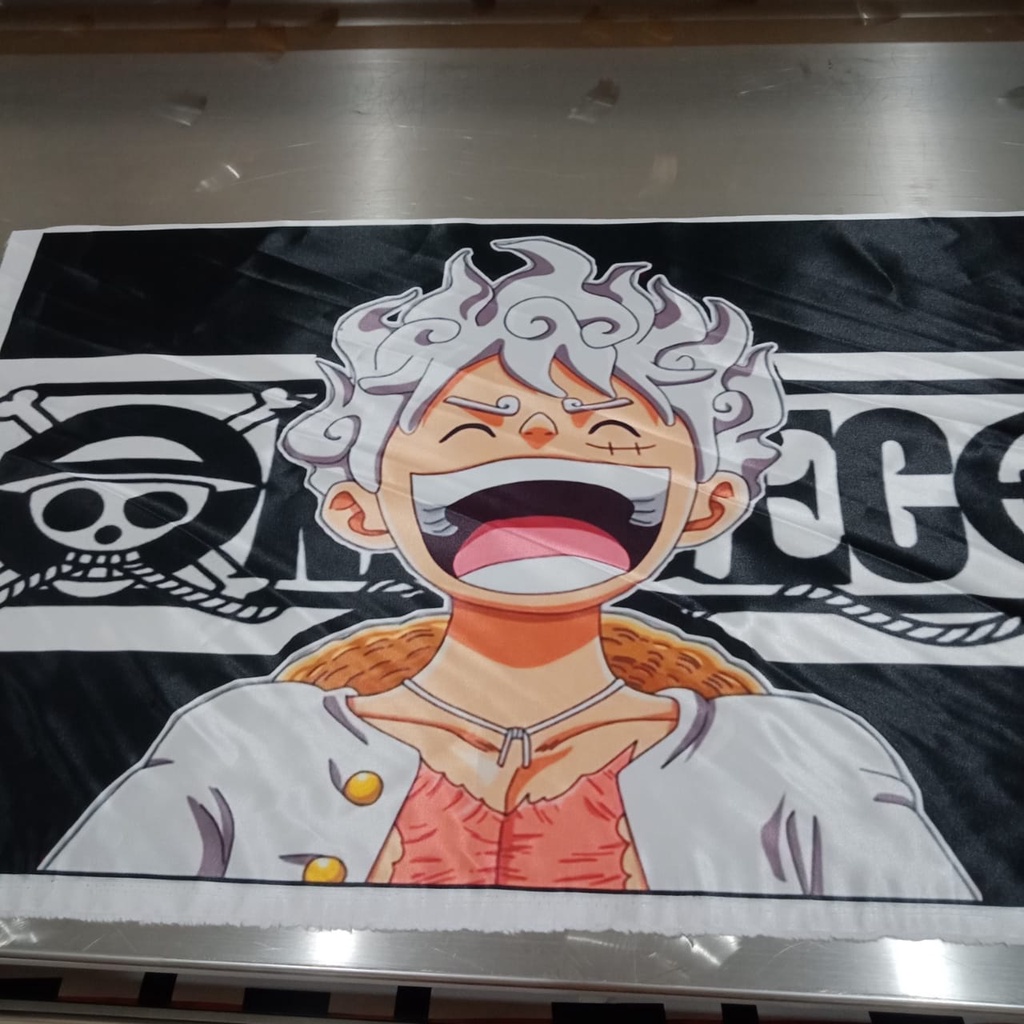 Jual Bendera\Poster luffy tulisan onepiece 80X50cm bahan satin ...
