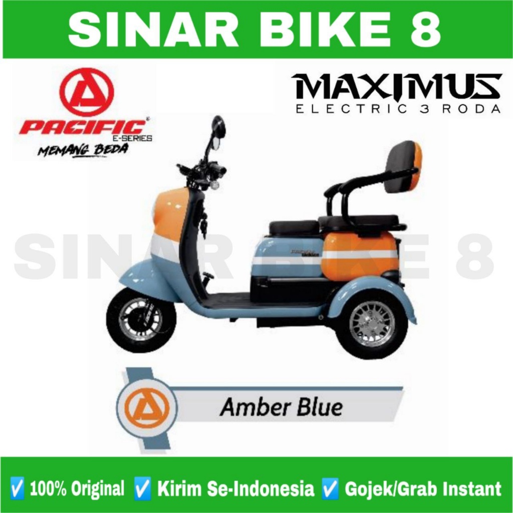 Jual Sepeda Motor Listrik PACIFIC MAXIMUS Electric E Bike Roda Tiga ...