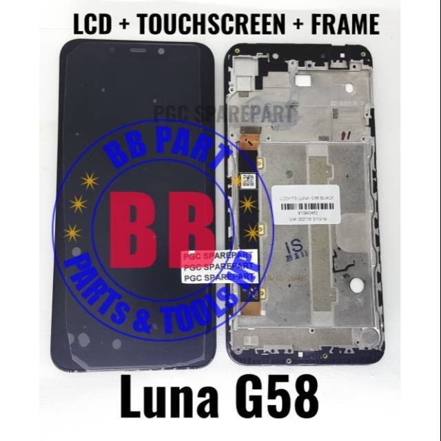 Jual Original LCD Touchscreen Fullset Plus Frame Luna G58 (BBpart ...