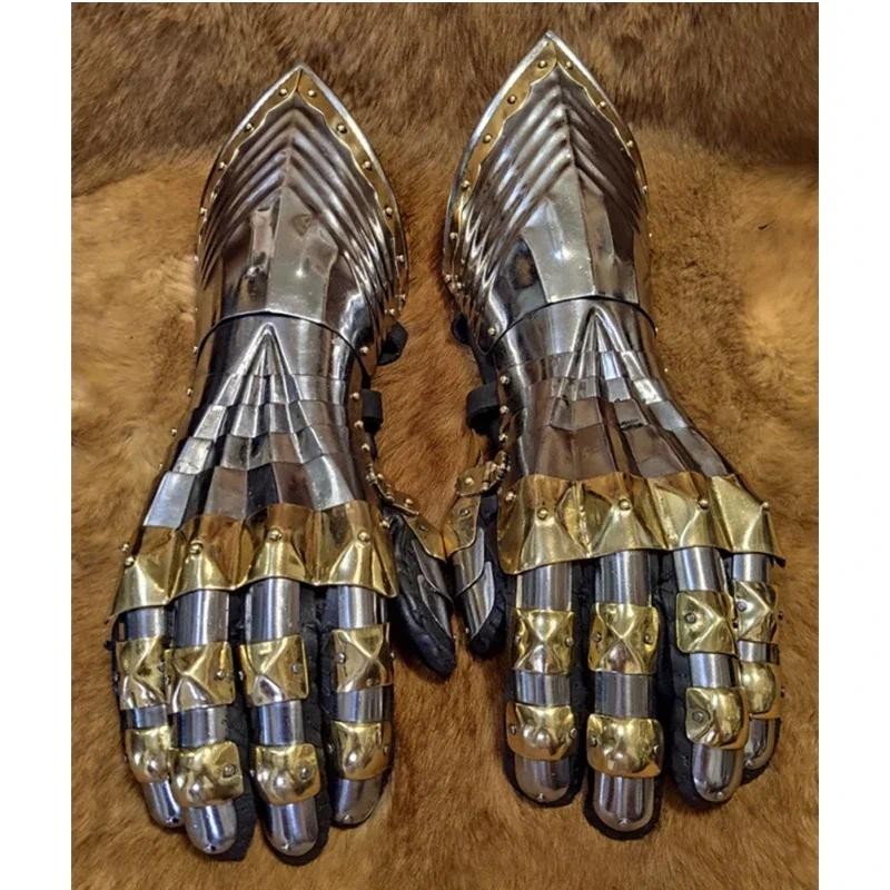 Jual Europe Medieval Armor Gauntlets Steel Gloves Middle Ages Knight ...