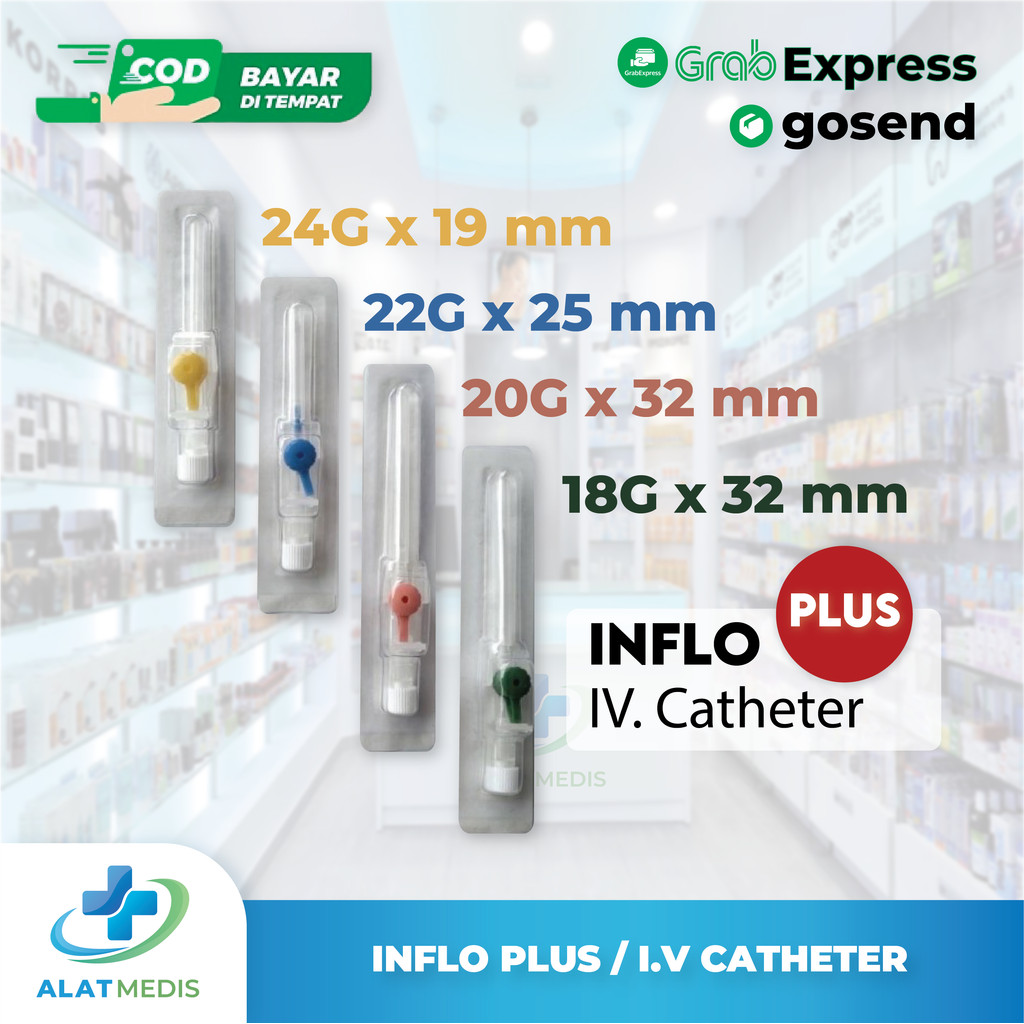 Jual Inflo IV Cath abbocath 18G 20G 22G 24G onemed | Shopee Indonesia