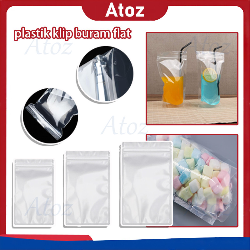 Jual plastik klip buram flat / sachet buram pouch / plastik ziplock ...
