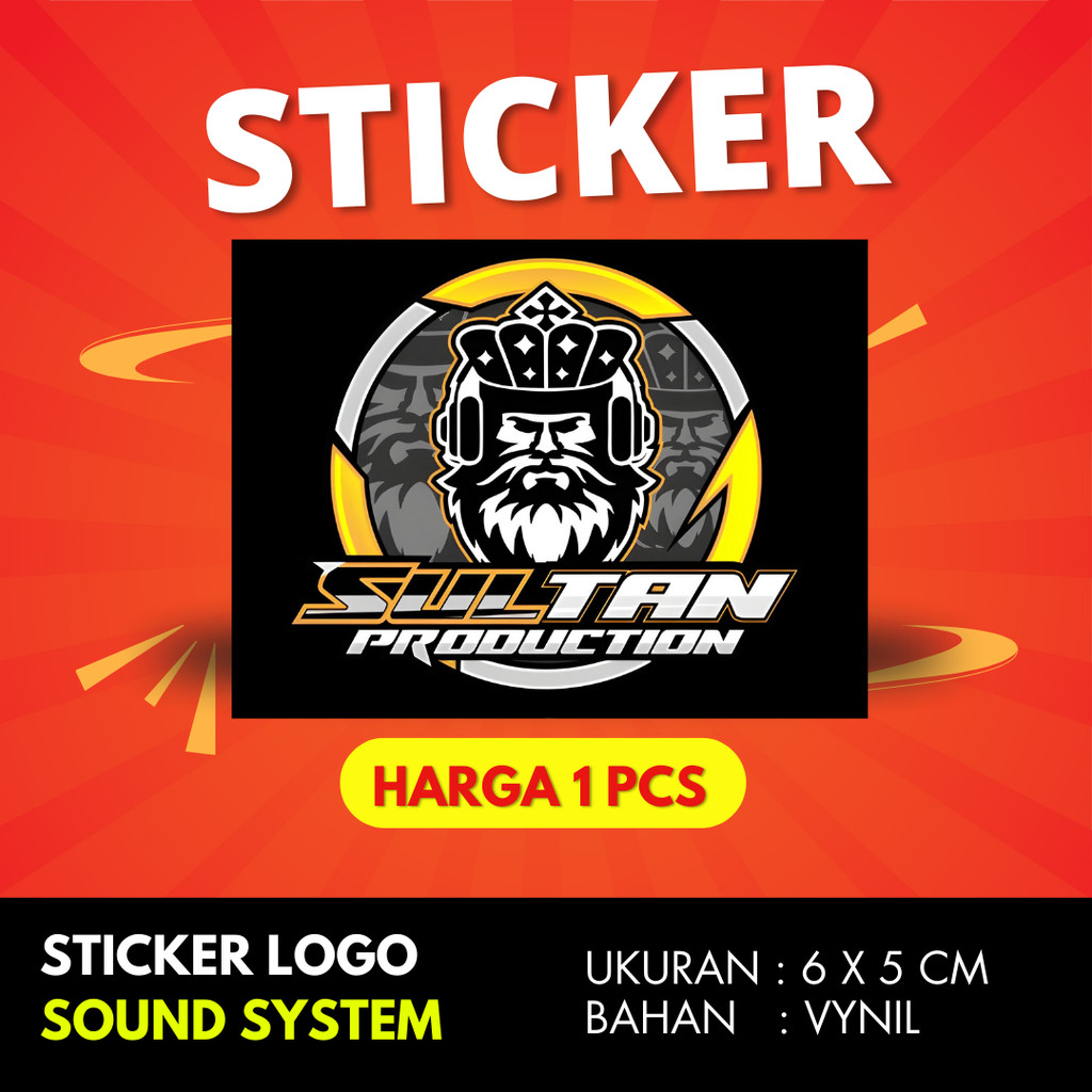 Jual Sticker sound system SULTAN PRODUCTION BAHAN VYNIL ANTI AIR ...