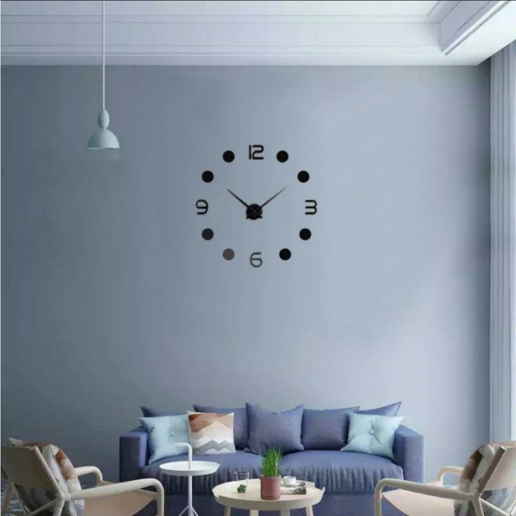 Jual Jam Dinding Tempel DIY Analog 3D / Jam Angka Aesthetic Besar ...