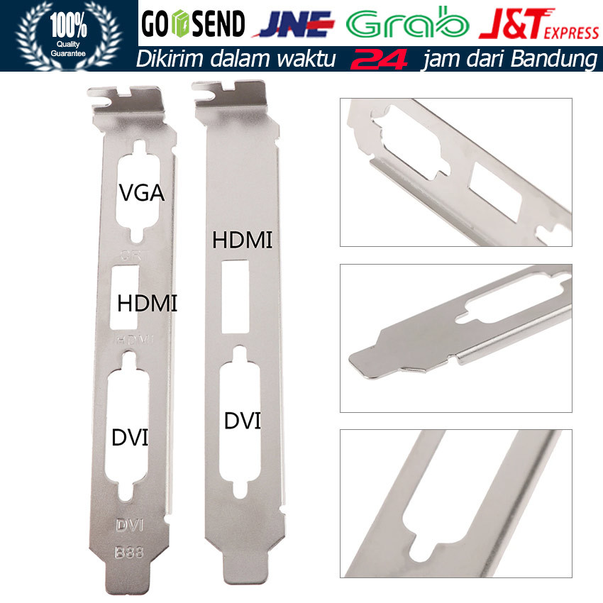 Jual Bracket Panel VGA Card Standar PC / Braket VGA HDMI DVI untuk ...