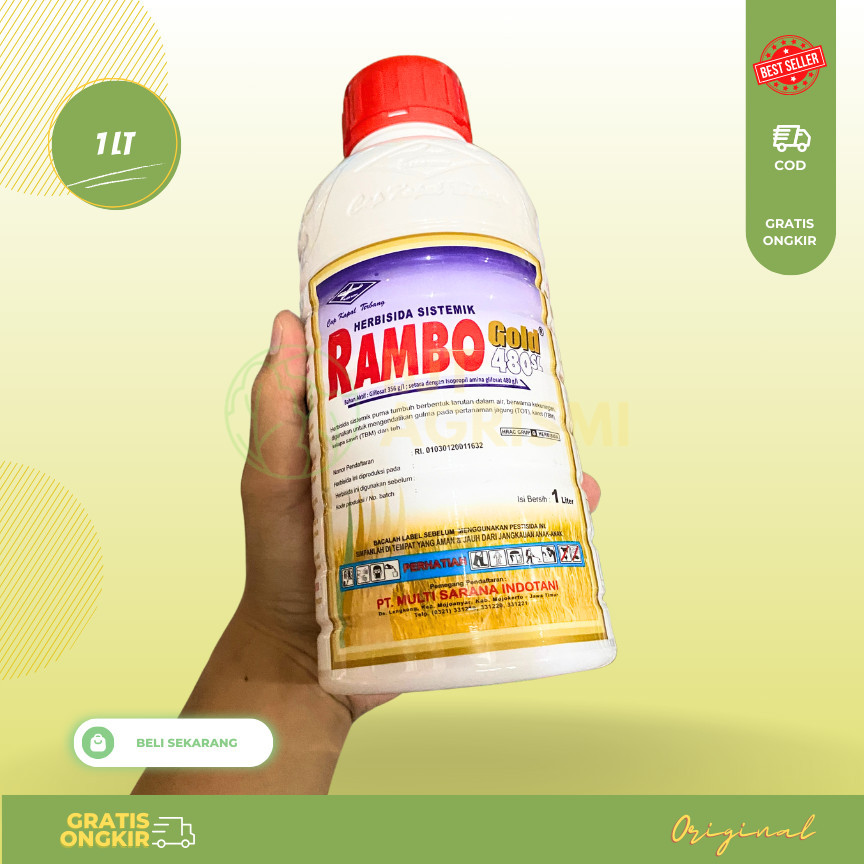 Jual Herbisisa Rambo Gold 1 Liter Racun Rumput Obat Pembasmi Gulma Liar ...