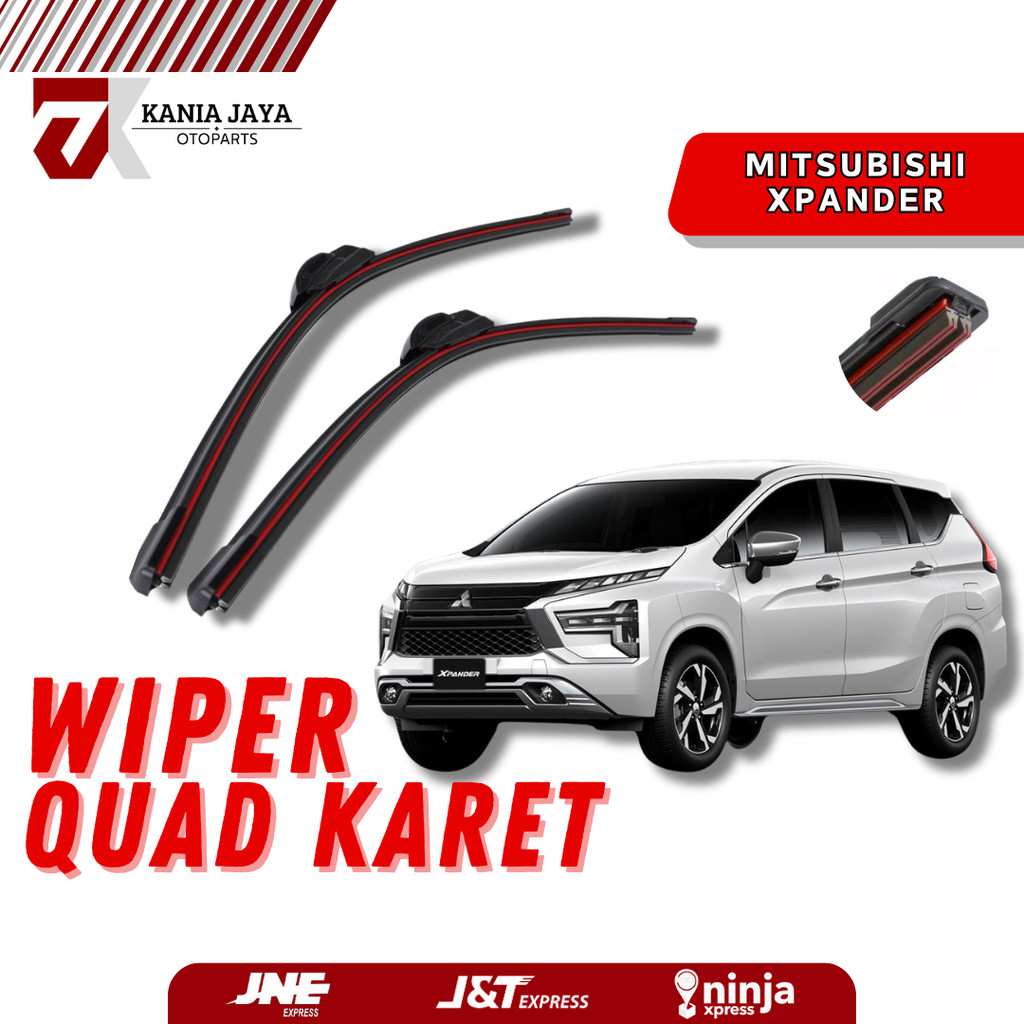 Jual Wiper Mobil Quad Blade Mistsubishi Xpander Frameless 1 Set Kiri ...
