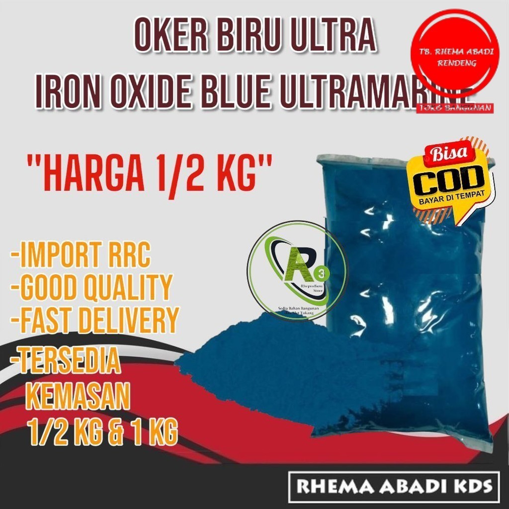 Jual RHEMA - Oker Oyan Verf SYNOX Pewarna BIRU / Pigment Iron Oxide ...