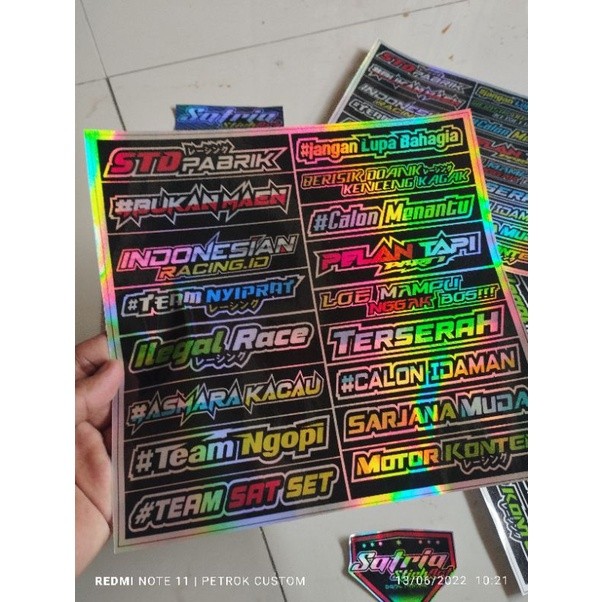 Jual Stiker Pack kata Kata / Stiker Racing Terbaru / Stiker Motor / Stiker Pack / Stiker Racing ...