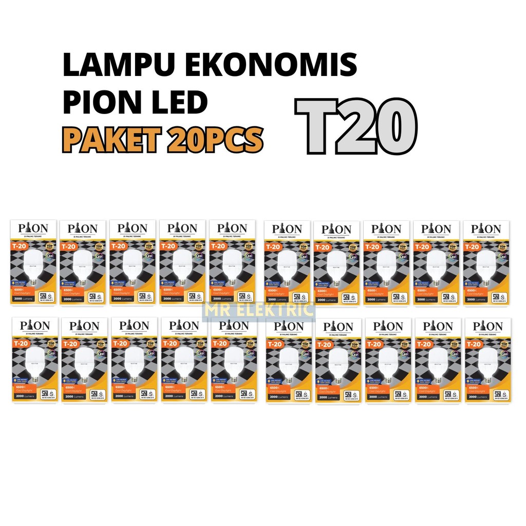 Jual PAKET 20PCS Lampu PION LED T5 T10 T15 T20 Bohlam Capsule Ekonomis Cahaya Putih SNI E27 ...