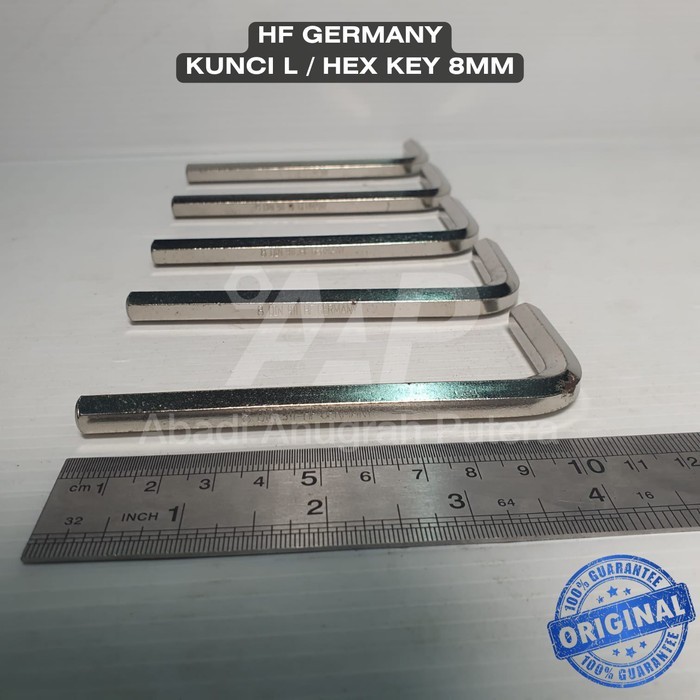 Jual KUNCI L 8 mm HF Germany / Hex Key / Kunci Hexagonal (harga per pc ...