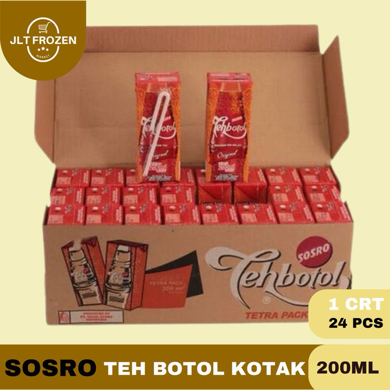 Jual Teh Botol Sosro Kotak 200ml - 1 CARTON 24pcs | Shopee Indonesia
