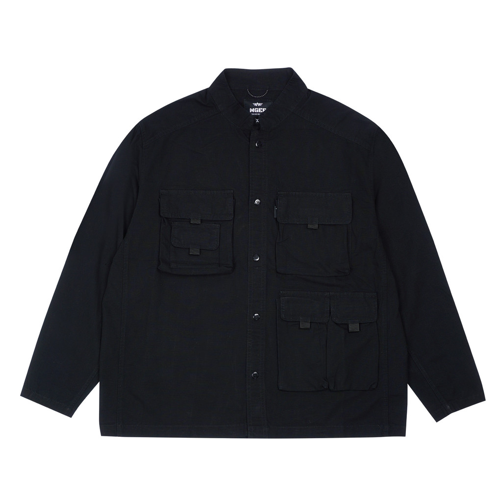 Jual MGee Baju Kemeja Koko OVERSIZE Amir C003 Black | Shopee Indonesia