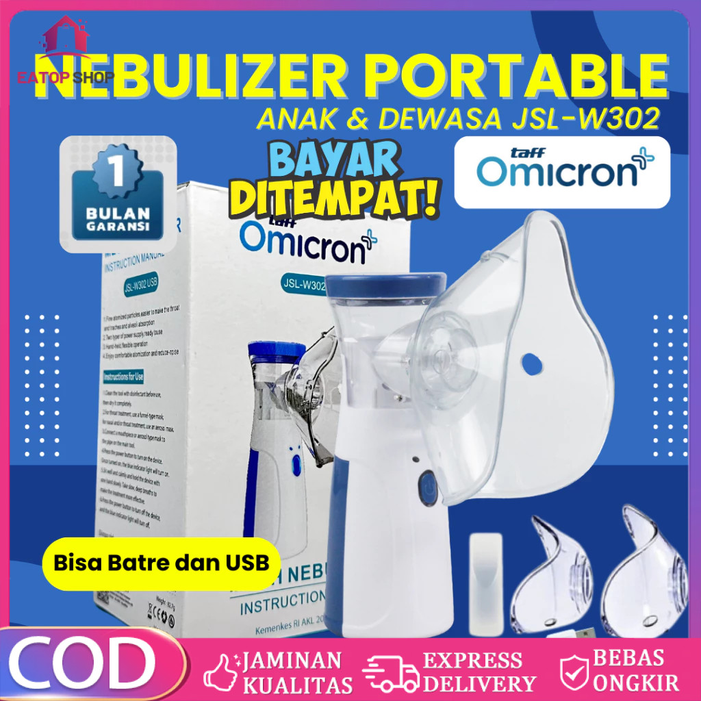 Jual Taff Omicron Mesh Nebulizer Portable Uap Alat Bantu Pernapasan ...