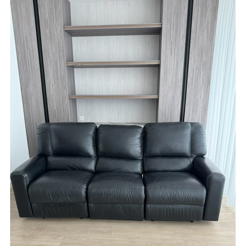 Jual sofa kulit asli cellini reclining 3 seater | Shopee Indonesia