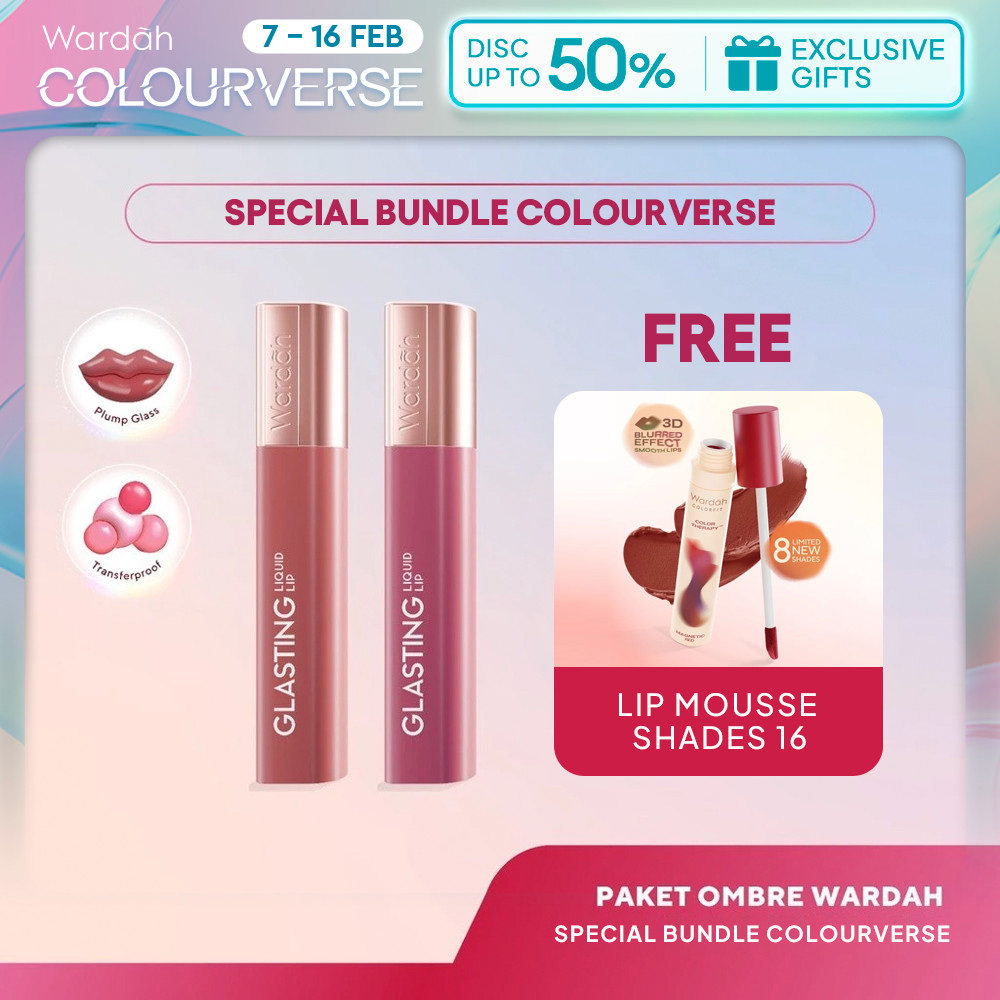 Jual [SPECIAL BUNDLE MEDAN COLOURVERSE] WARDAH — Glasting Ombre FREE ...