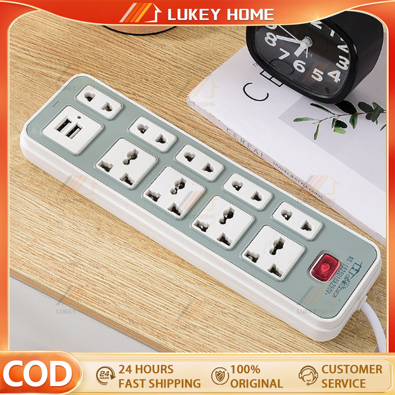 Jual universal power strip stop kontak 9 power socket Stop Kontak Arde ...